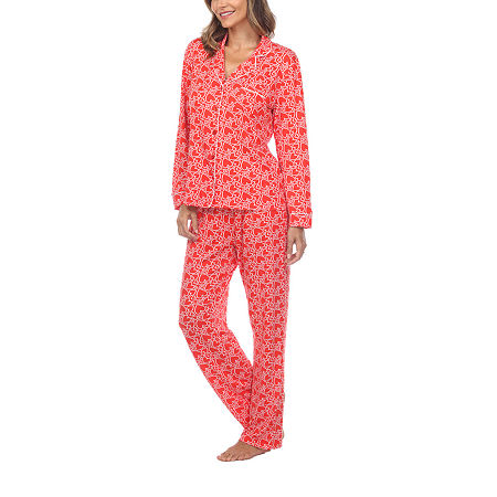 Click here for Womens White Mark Long Sleeve Heart Pajama Set prices