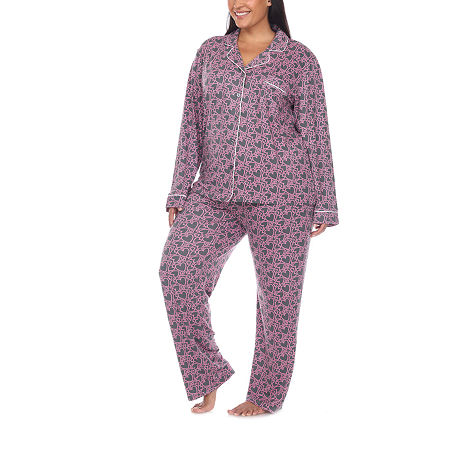 Click here for Plus Size 2 Piece Long Sleeve Heart Print Pajama S... prices