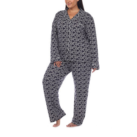 Click here for Plus Size 2 Piece Long Sleeve Heart Print Pajama S... prices