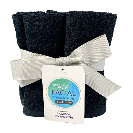 Click here for Bedvoyage 6-pc. Washcloth  One Size  Black prices