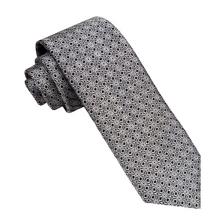 Click here for J. Ferrar Lustrous Slim Geometric Tie  One Size  B... prices