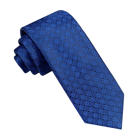Click here for J. Ferrar Lustrous Slim Geometric Tie  One Size  B... prices