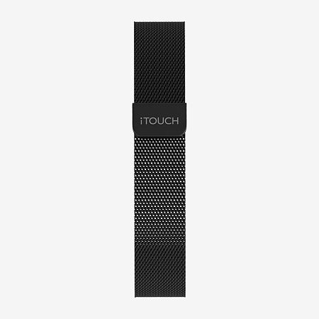 iTouch Unisex Air 4 Zinc Alloy Mesh Watch Strap - Black