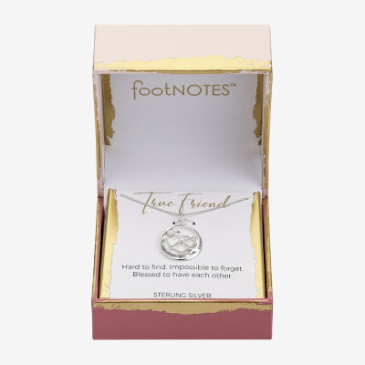 Footnotes Womens Sterling Silver Round 16 Inch Pendant Necklace - JCPenney