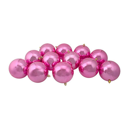 Click here for Northlight Pink Shiny Ball 12-pc. Christmas Orname... prices
