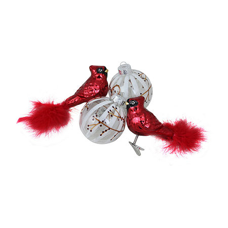 Click here for Northlight Birds Finish Ball 4-pc. Christmas Ornam... prices