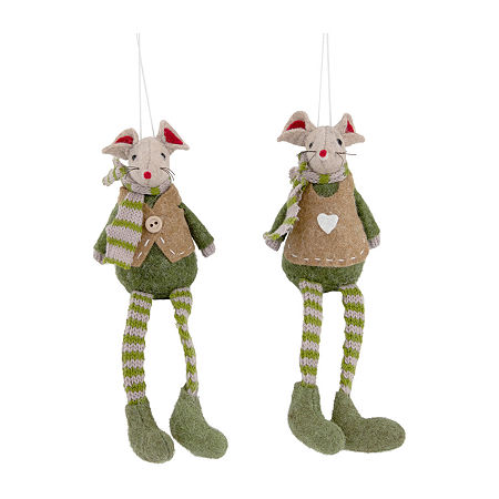Click here for Northlight Boy And Girl Mice 2-pc. Christmas Ornam... prices