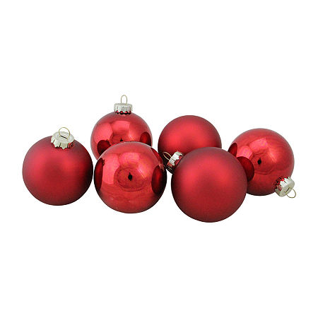 Click here for Northlight Glass 2-Finish Ball 6-pc. Christmas Orn... prices