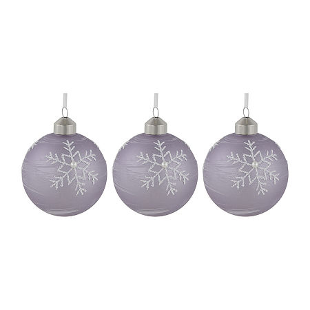 Click here for Northlight Purple Glass Ball 3-pc. Christmas Ornam... prices
