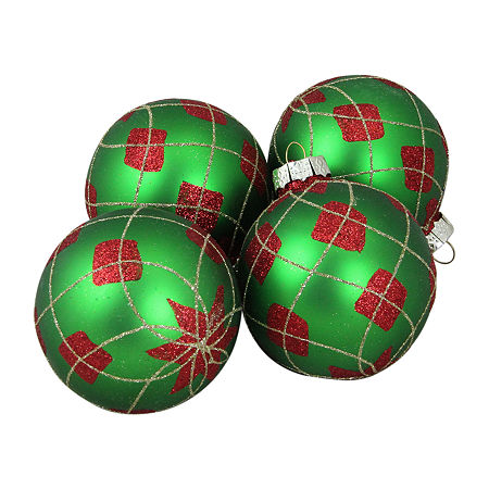 Click here for Northlight Diamond Pattern Ball 4-pc. Christmas Or... prices
