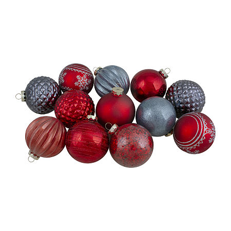 Northlight Finial And Glass Ball 12-pc. Christmas Ornament  One Size  Multiple Colors