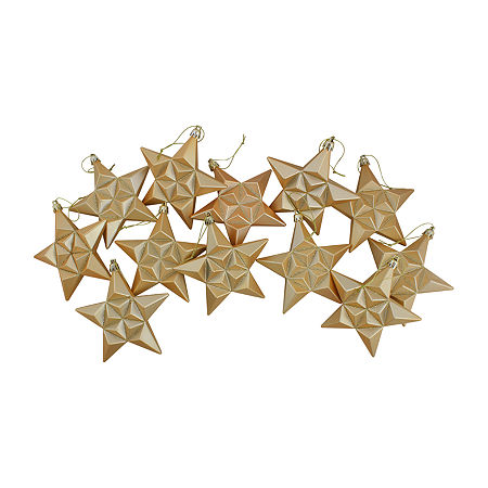 Click here for Northlight 2-Finish Gold Star 12-pc. Christmas Orn... prices