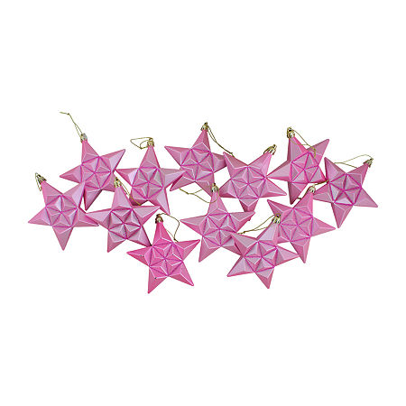 Click here for Northlight Pink Glittered Star 12-pc. Christmas Or... prices