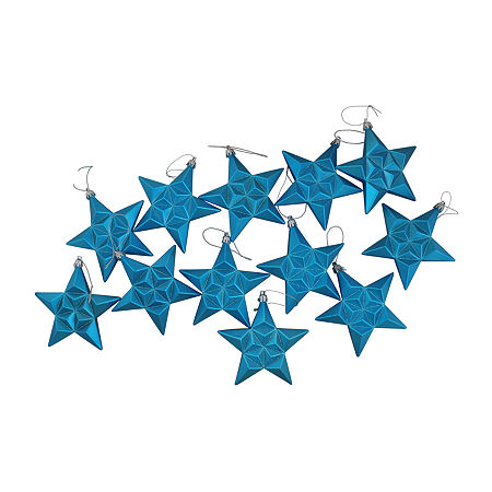 Click here for Northlight Blue Glitter Star 12-pc. Christmas Orna... prices