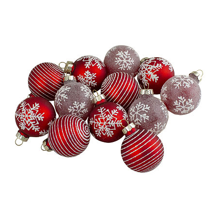 Click here for Northlight Red Glass 12-pc. Christmas Ornament  On... prices