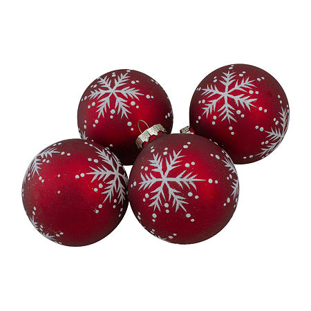 Click here for Northlight Matte Red Glass Ball 4-pc. Christmas Or... prices