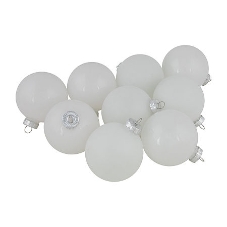 Click here for Northlight White Glass Ball 9-pc. Christmas Orname... prices
