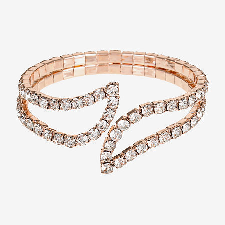 Click here for Monet Jewelry Timeless Rose Gold Womens Glass Cuff... prices