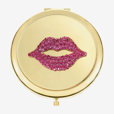 Monet Jewelry Gold Tone Lips Gold Tone Heart Compact Mirror, Color ...