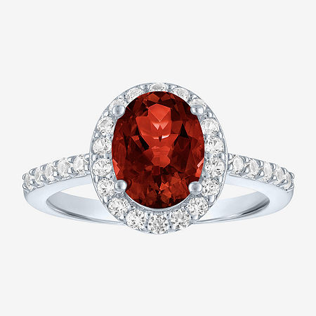 Click here for Gemstone Sterling Silver Oval Halo Side Stone Cock... prices
