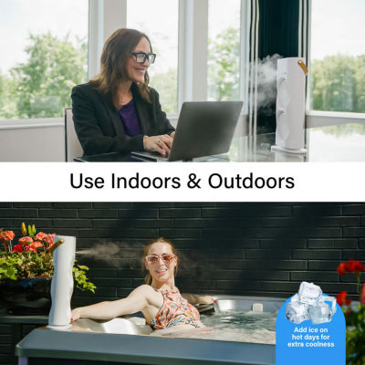 Bell + Howell Aqua Breeze Dual Mist 3 Speed Rechargeable Fans, Color ...