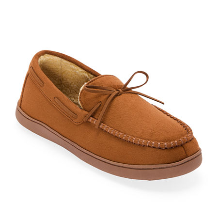 Click here for St. Johns Bay Mens Moccasin Slippers  Large  Brown prices