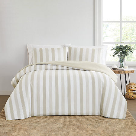 Truly Soft Aiden Stripe 3-Pc. Comforter Set  Full/Queen - Beige/White