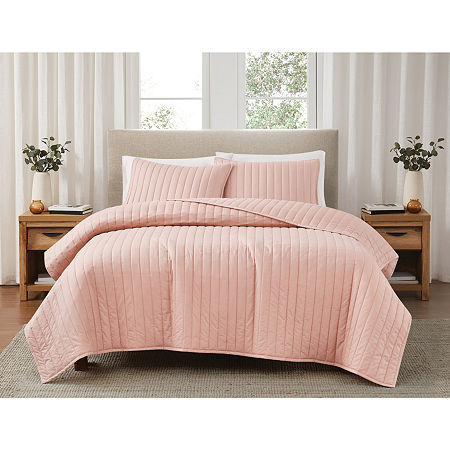 Click here for Brooklyn Loom Solid Cotton Percale Quilt Set  One... prices