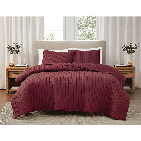 Click here for Brooklyn Loom Solid Cotton Percale Quilt Set  One... prices