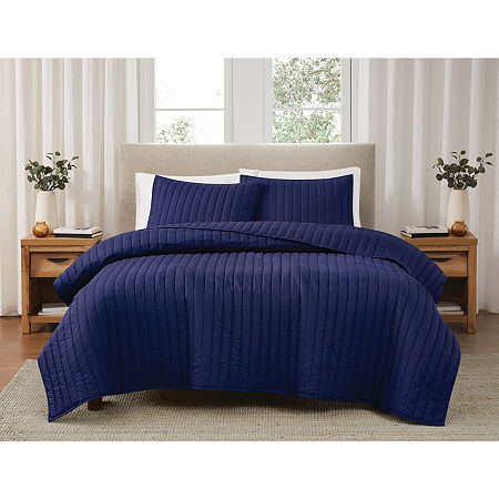 Click here for Brooklyn Loom Solid Cotton Percale Quilt Set  One... prices