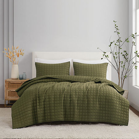 Click here for Brooklyn Loom Flax Linen 3-pc. Quilt Set  One Size... prices