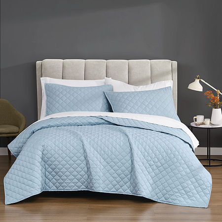 Click here for Cannon Solid Percale Quilt Set  One Size  Blue prices