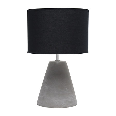 Simple Designs Pinnacle Concrete Table Lamp - Black
