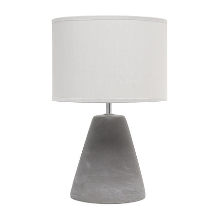Simple Designs Pinnacle Concrete Table Lamp - Gray