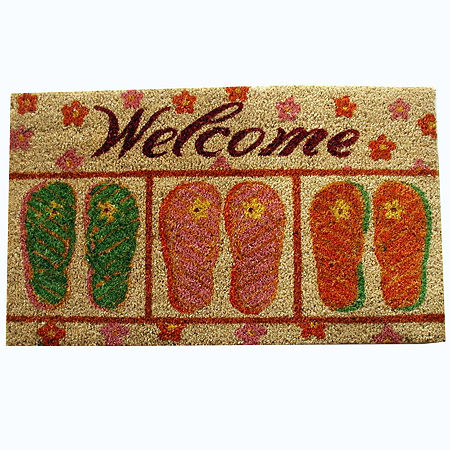 Click here for PVC Flip Flop Rectangular Doormat - 18X30  One Siz... prices