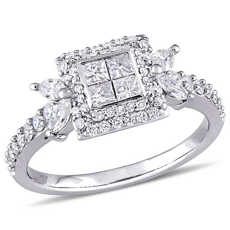 Click here for Womens 1 CT. T.W. Natural White Diamond 14K Gold E... prices