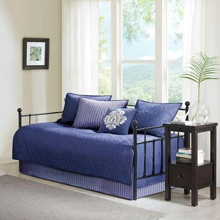 Madison Park Quebec Reversible 6-Pc. Quilt Set  Daybed - Navy