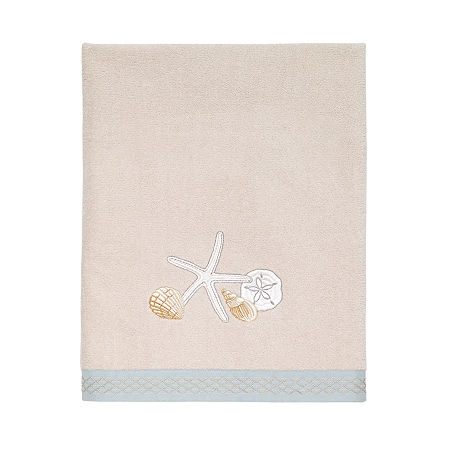 Avanti Seaglass Embroidered Seashell Cotton Bath Towels