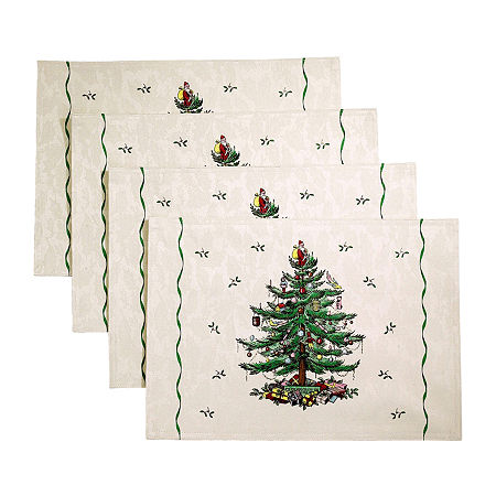 Spode Christmas Tree Placemats  Set of 4 - Ivory