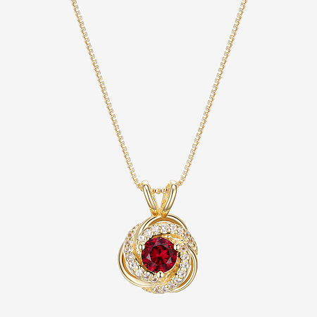 Click here for Womens Lab Created Red Ruby 18K Gold Over Silver 1... prices