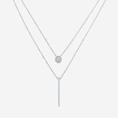 YES, PLEASE! 2-pc. Diamond-Accent Bar Necklace Set in Sterling Silver ...
