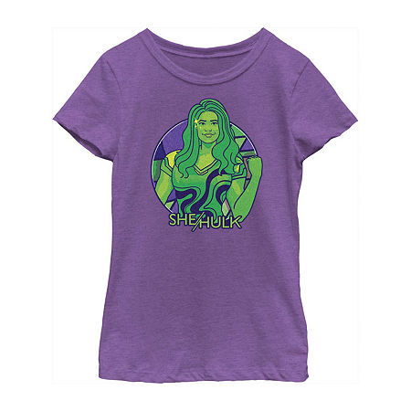 Click here for She Hulk Little & Big Kid Girls Crew Neck Short Sl... prices