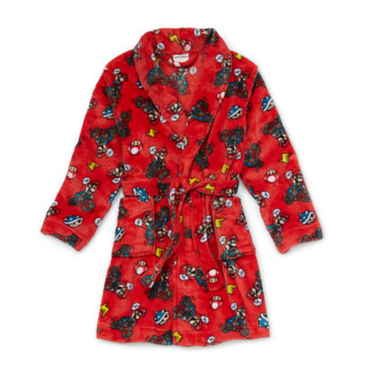 Little & Big Boys Knee Length Long Sleeve Super Mario Robe, Color: Red ...