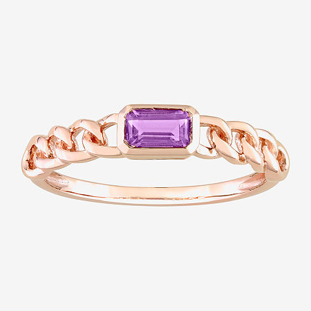 Click here for Womens Genuine Purple Amethyst 10K Rose Gold Stack... prices