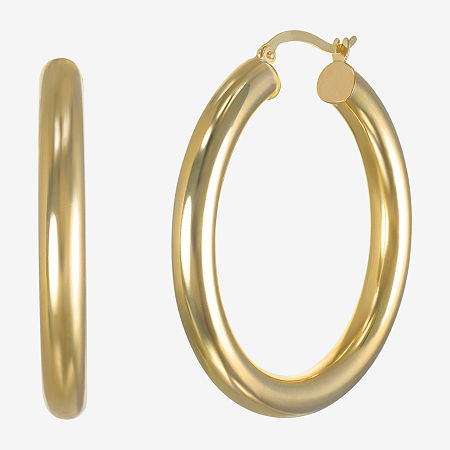 Click here for 14K Gold 5mm x 25 - 40mm Hoop Earrings  One Size... prices
