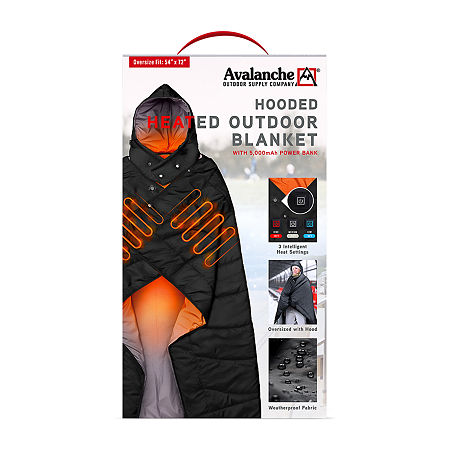 Click here for Avalanche Hooded USB Warming Wrap  One Size  Black prices