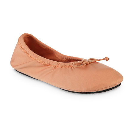 Isotoner Womens Memory Foam Ballerina Slippers  Large  White