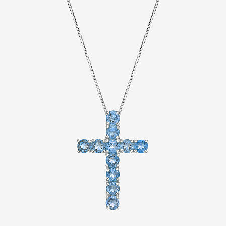 Click here for Womens Gemstone Sterling Silver Cross Pendant Neck... prices