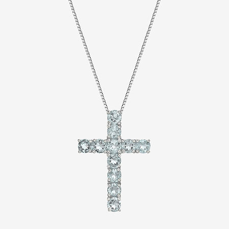 Click here for Womens Gemstone Sterling Silver Cross Pendant Neck... prices