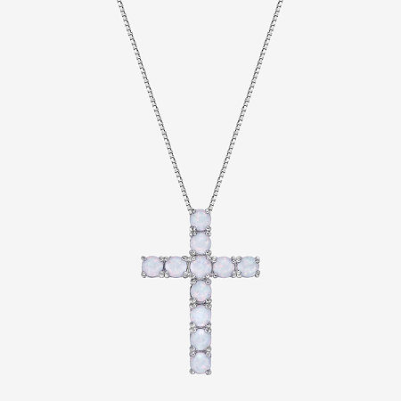 Click here for Womens Gemstone Sterling Silver Cross Pendant Neck... prices